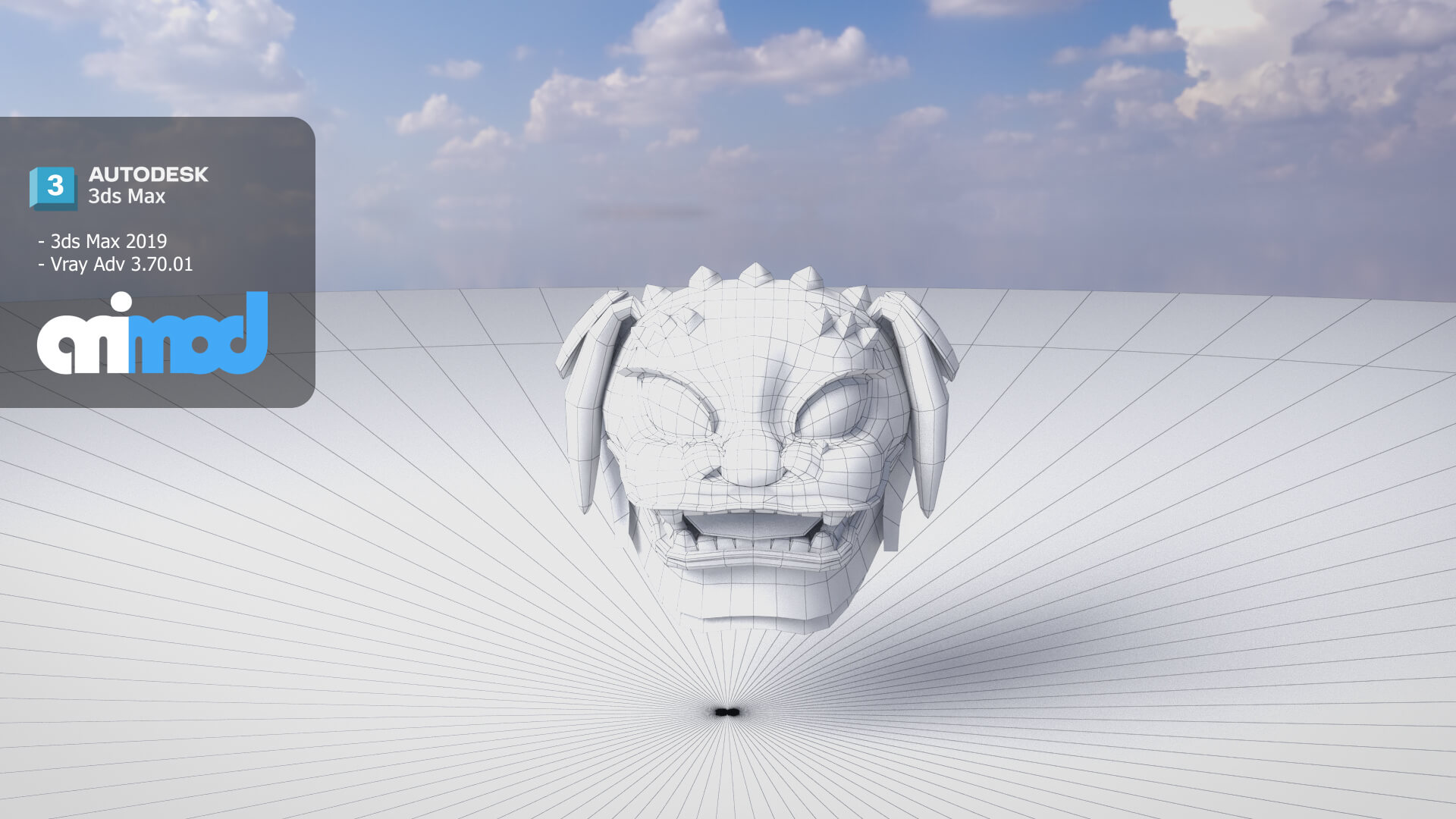 Chinese Lion Dance Head Mask - 3D Model by animod