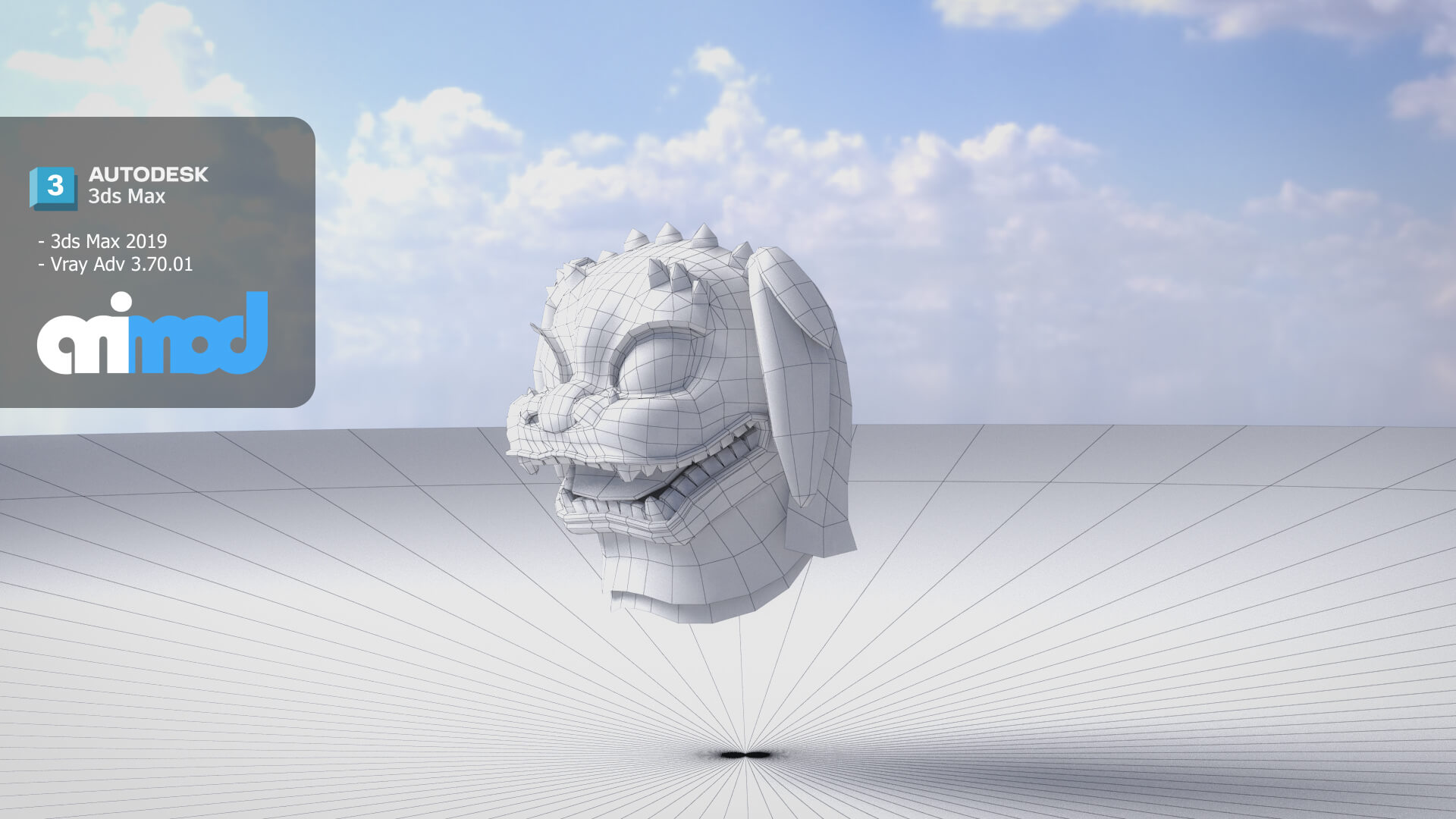 Chinese Lion Dance Head Mask - 3D Model by animod