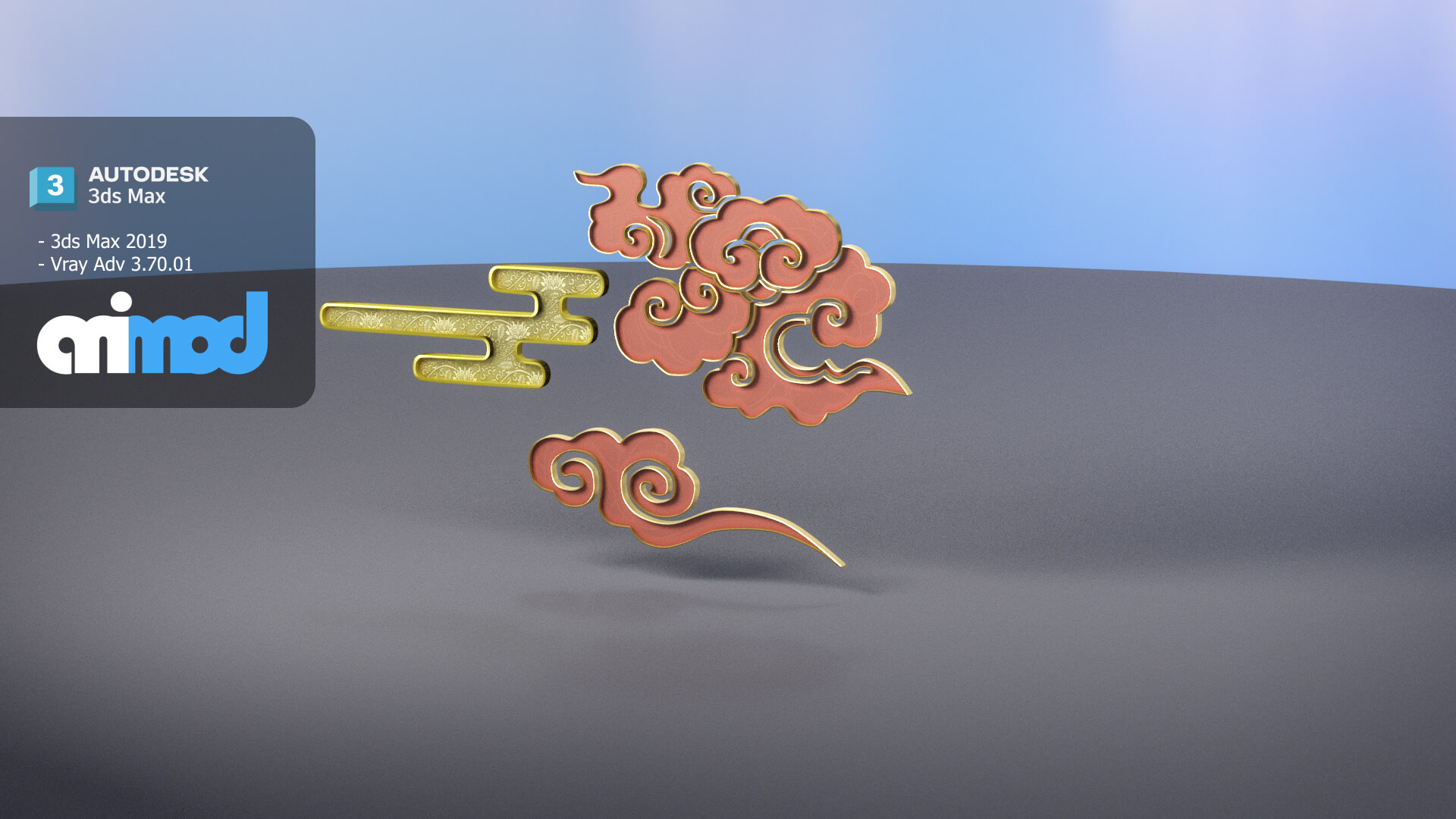 Chinese New Year Lucky Cloud - 3D Model by animod