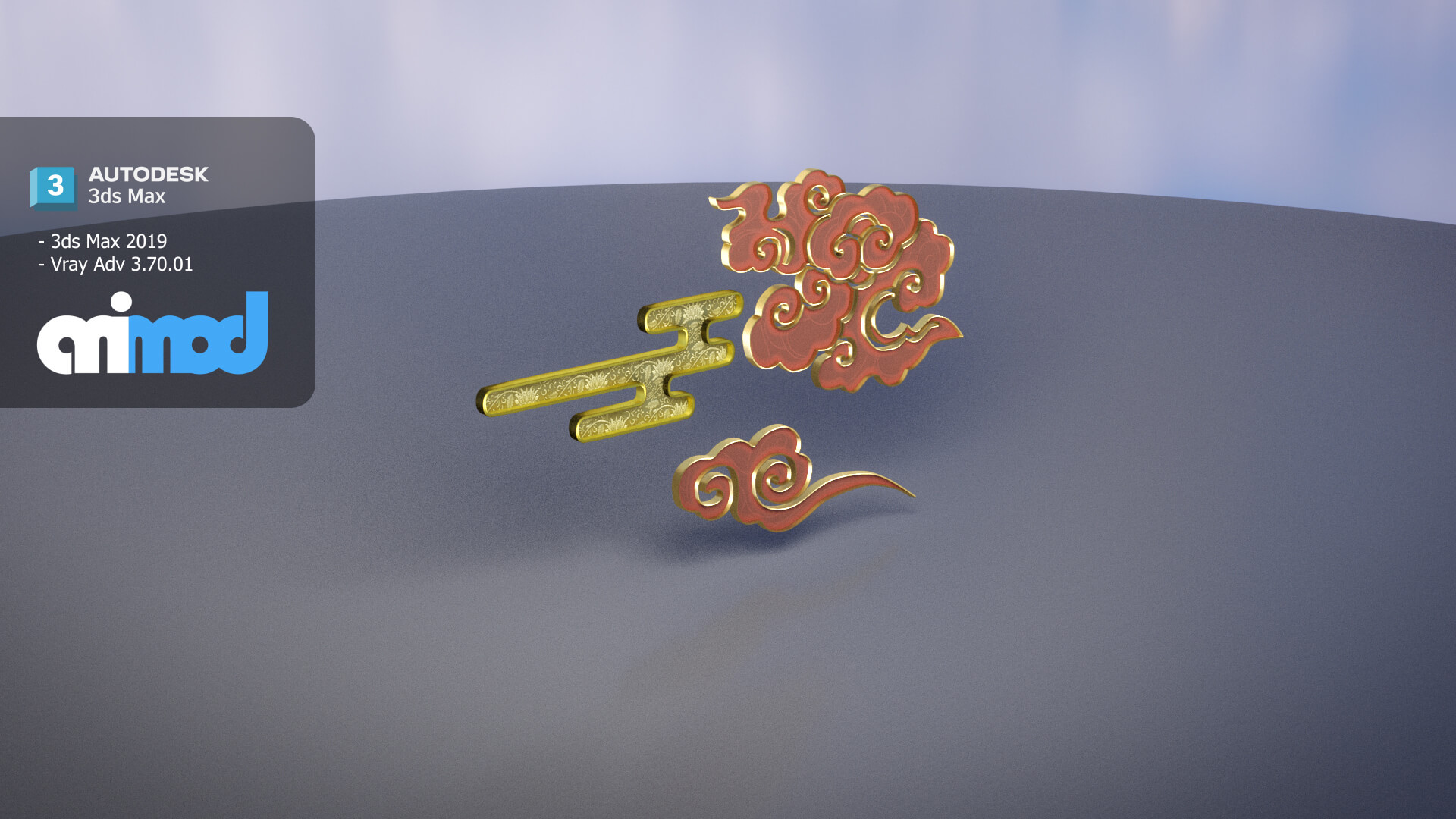 Chinese New Year Lucky Cloud - 3D Model by animod