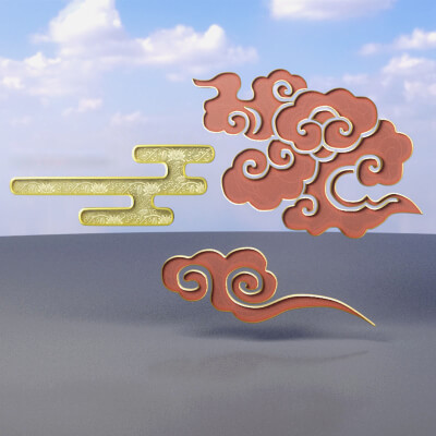 Chinese New Year Lucky Cloud - 3D Model by animod