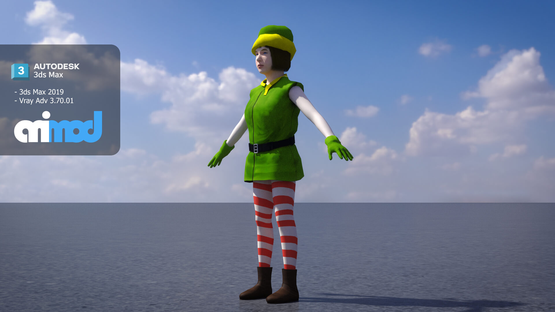 Christmas Elf 0009 - 3D Model by animod