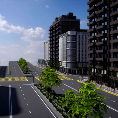 City Crossroads - 3D Model by animod