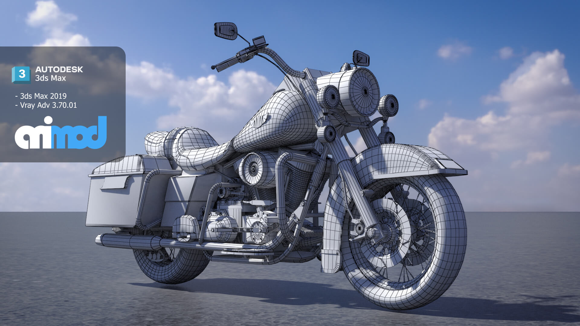 Classic Motorcycle - 3D Model by animod