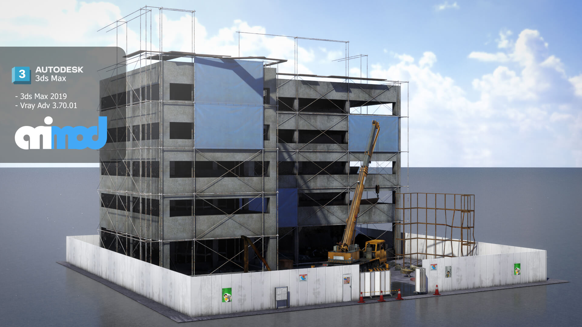 Construction Site - 3D Model by animod