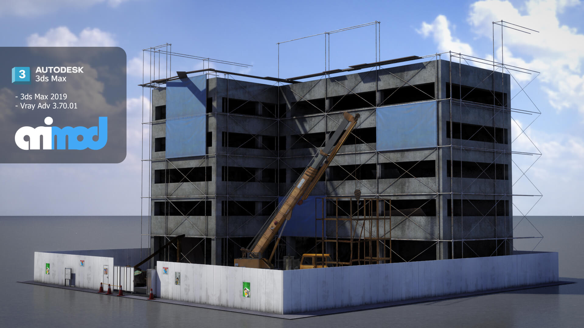 Construction Site - 3D Model by animod
