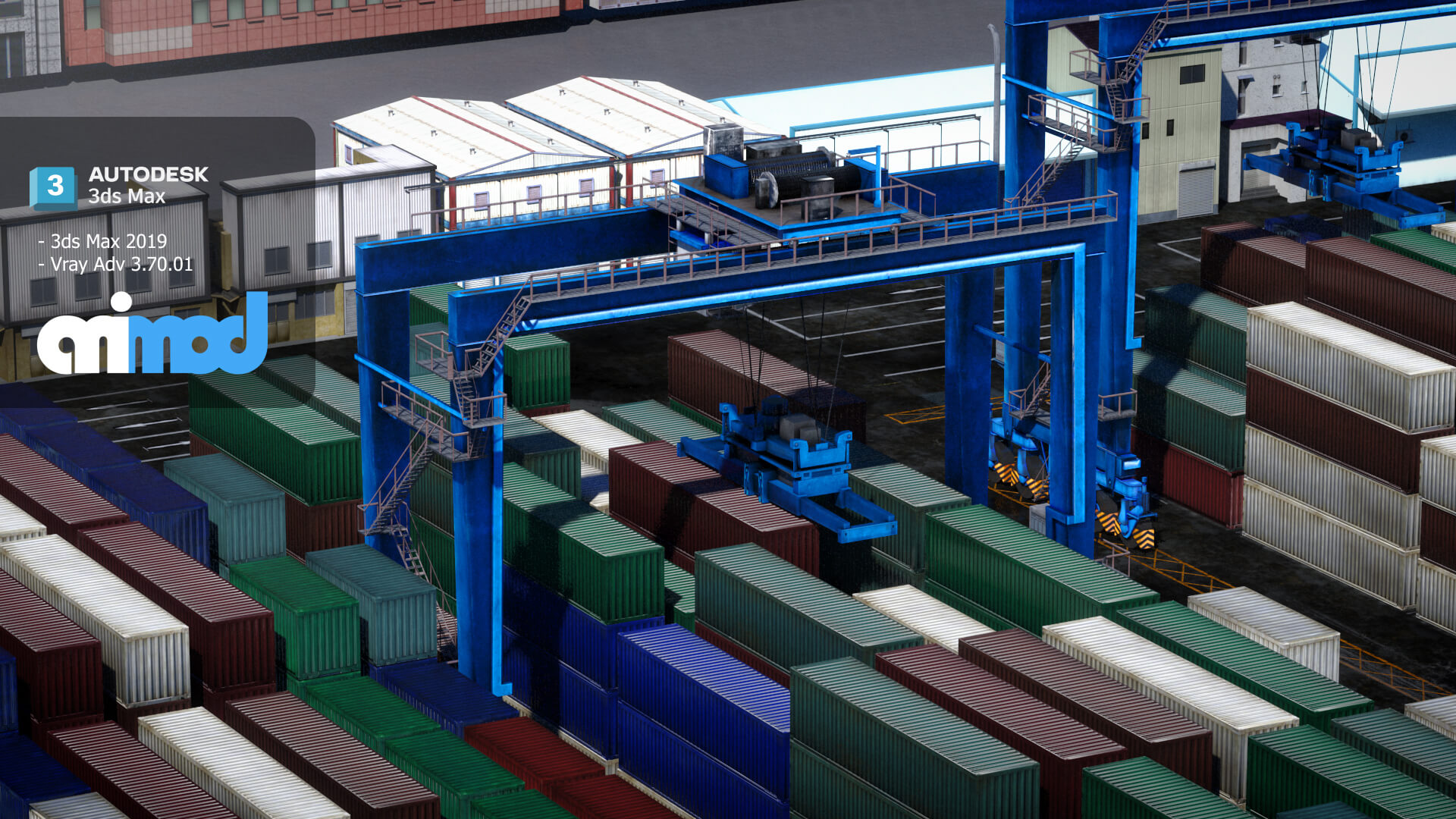 Container Yard - 3D Model by animod