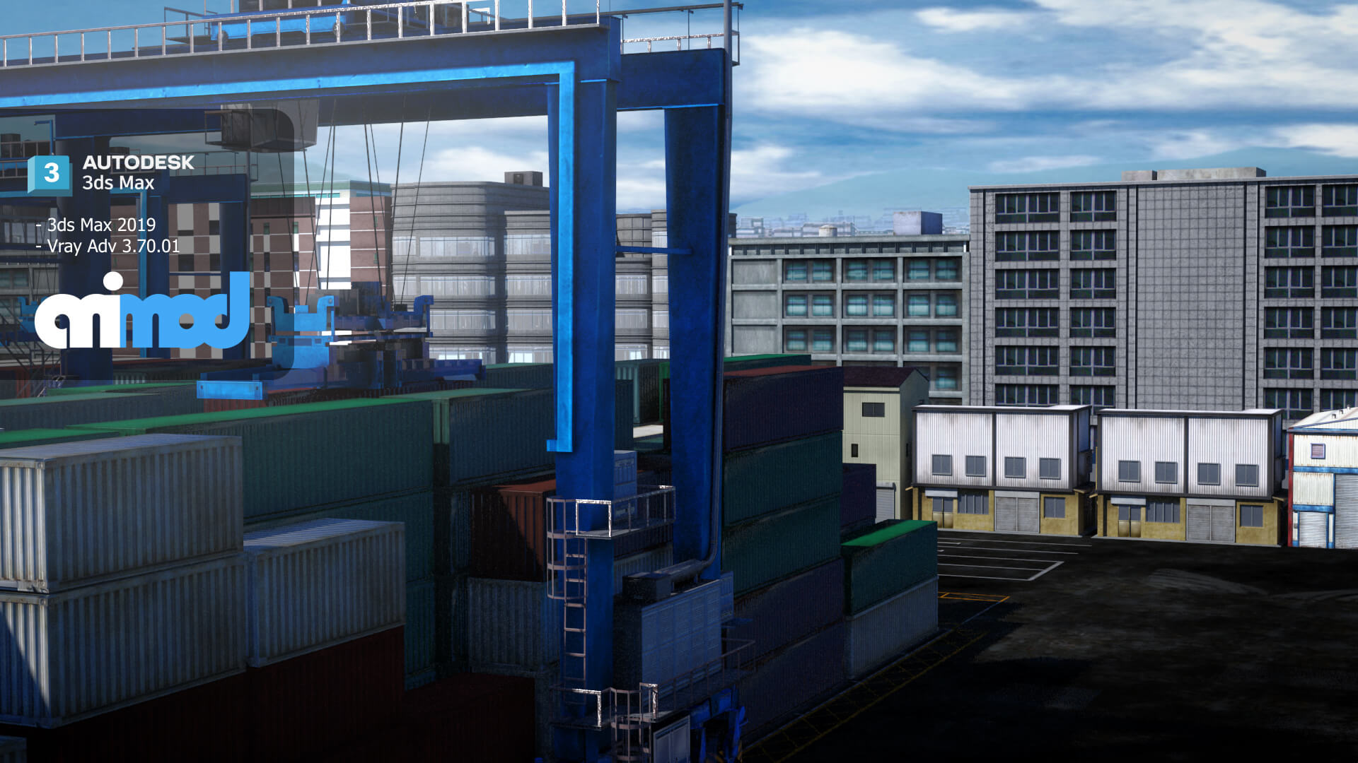 Container Yard - 3D Model by animod