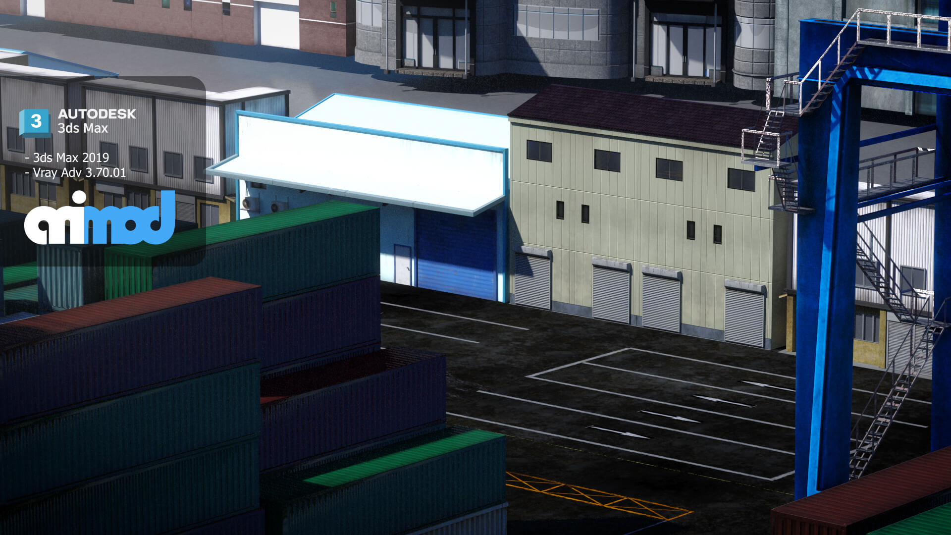 Container Yard - 3D Model by animod