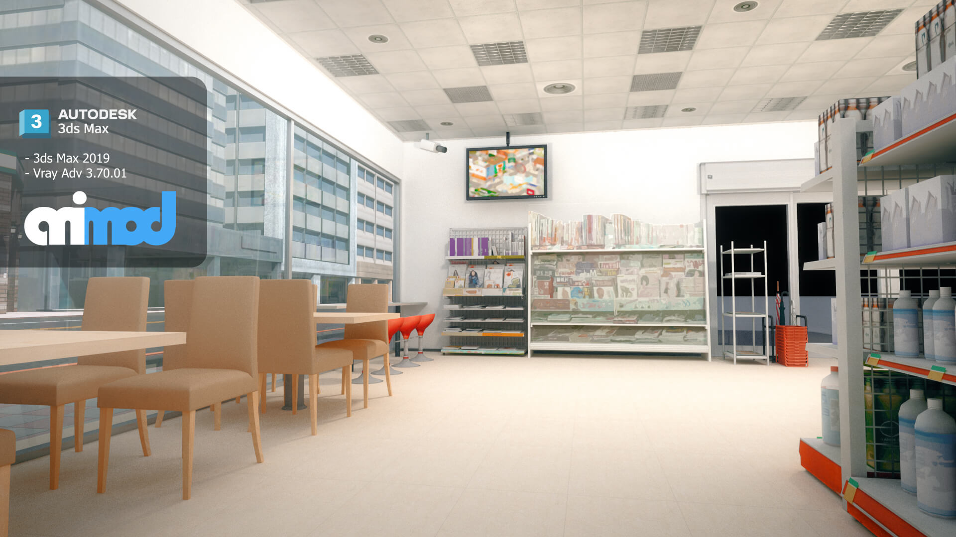 Convenience Store 0001 - 3D Model by animod