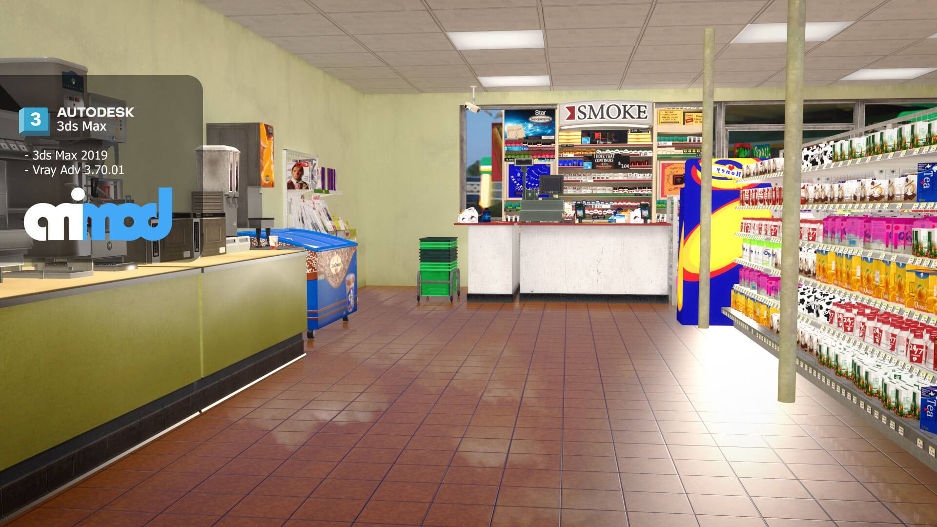 Convenience Store 0002 - 3D Model by animod