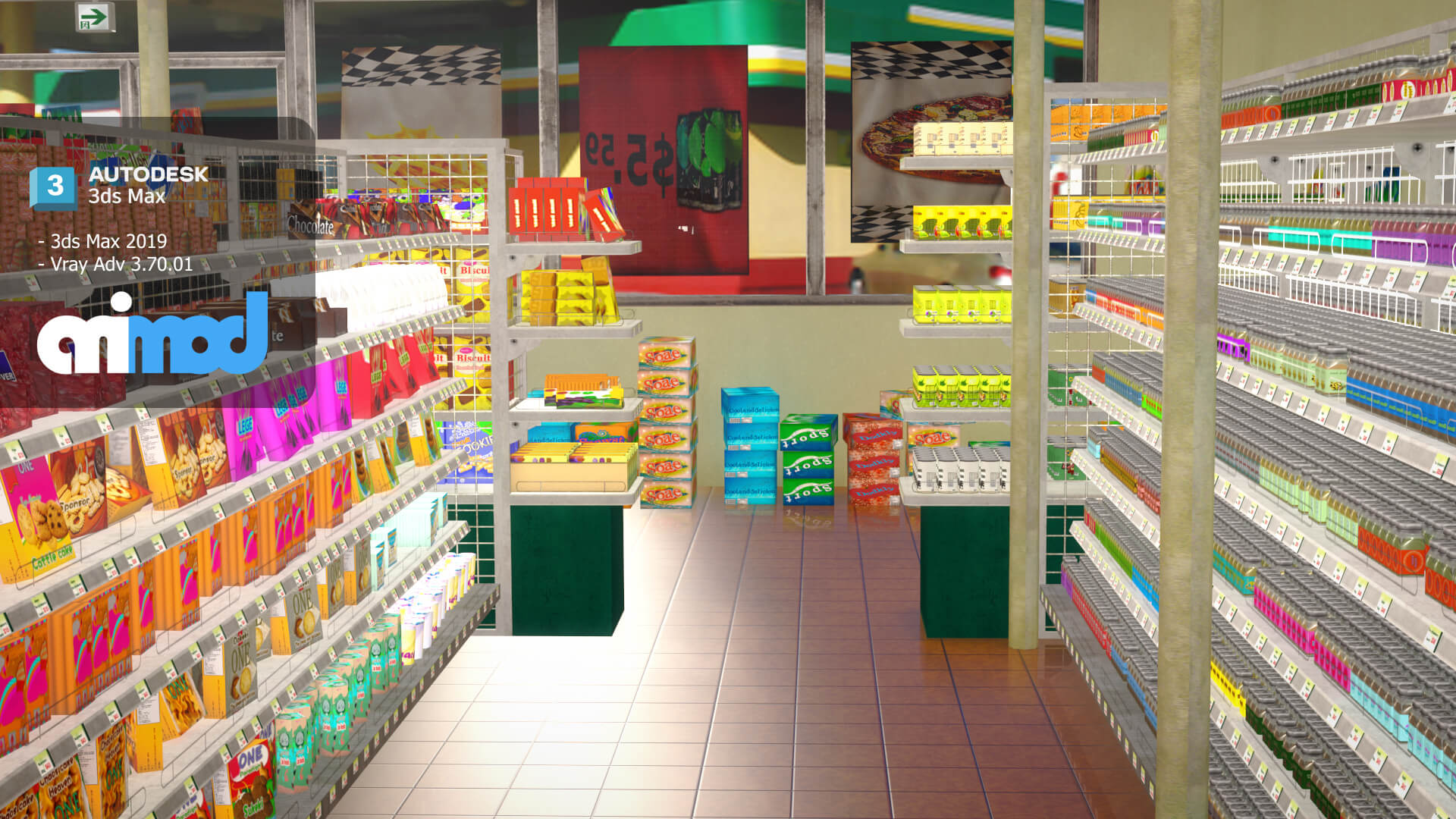 Convenience Store 0002 - 3D Model by animod