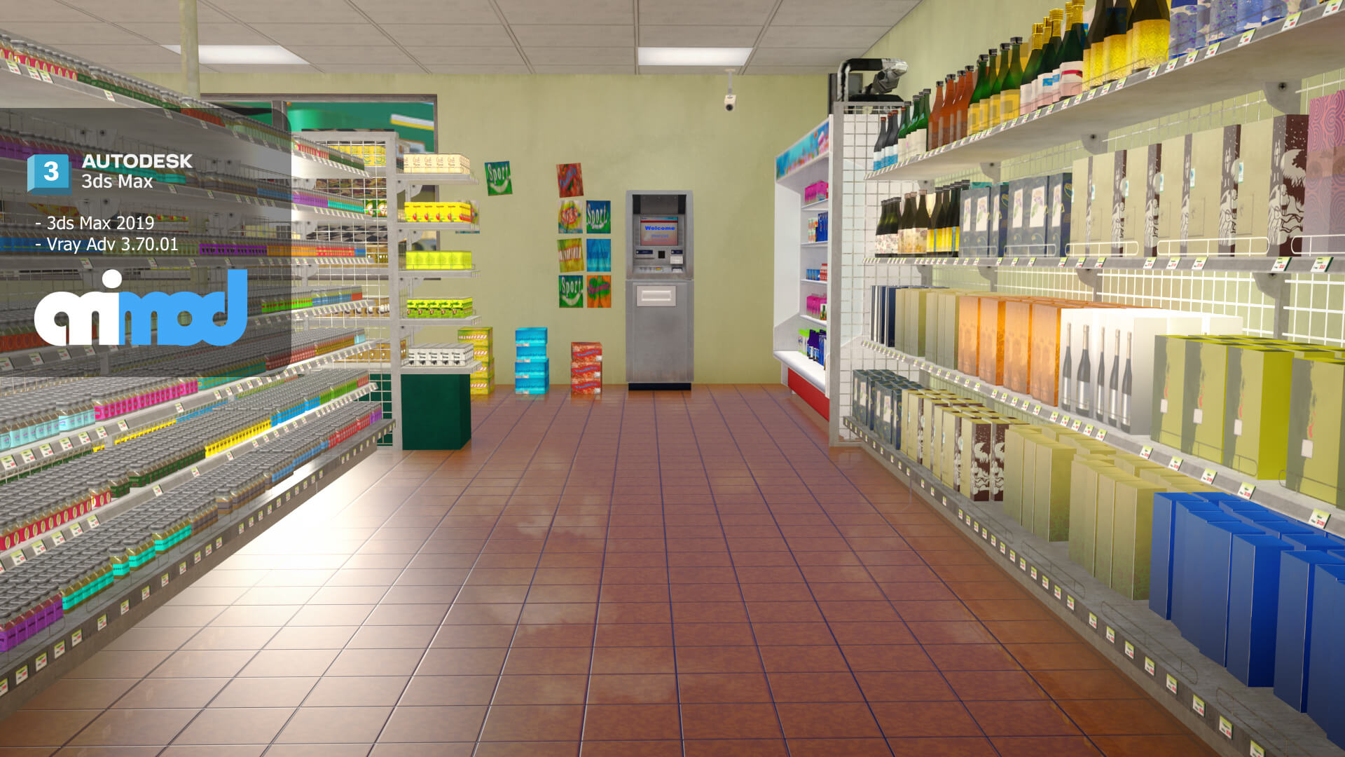 Convenience Store 0002 - 3D Model by animod