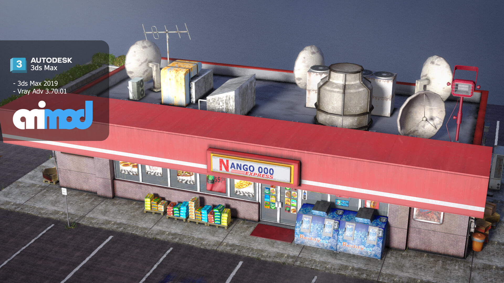 Convenience Store 0003 - 3D Model by animod