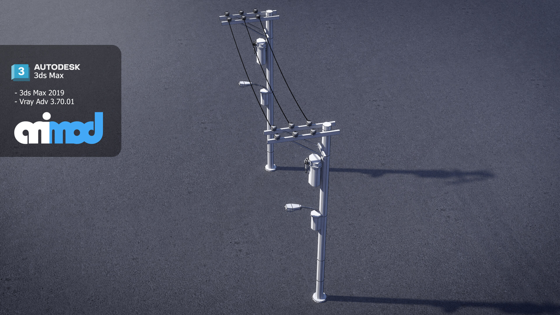 Electric Line Pole - 3D Model by animod