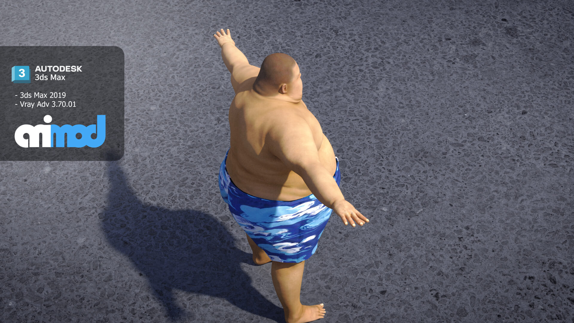 Fat Man 0012 - 3D Model by animod