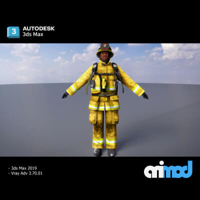 Firefighter Uniform - 3D Model by animod
