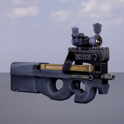 FN P90 Gun Weapon - 3D Model by animod