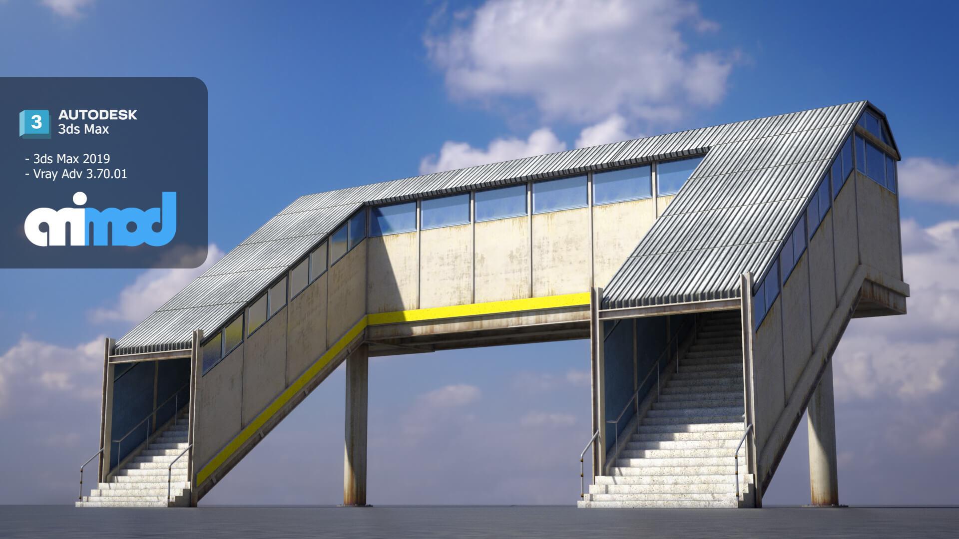 City Footbridge - 3D Model by animod