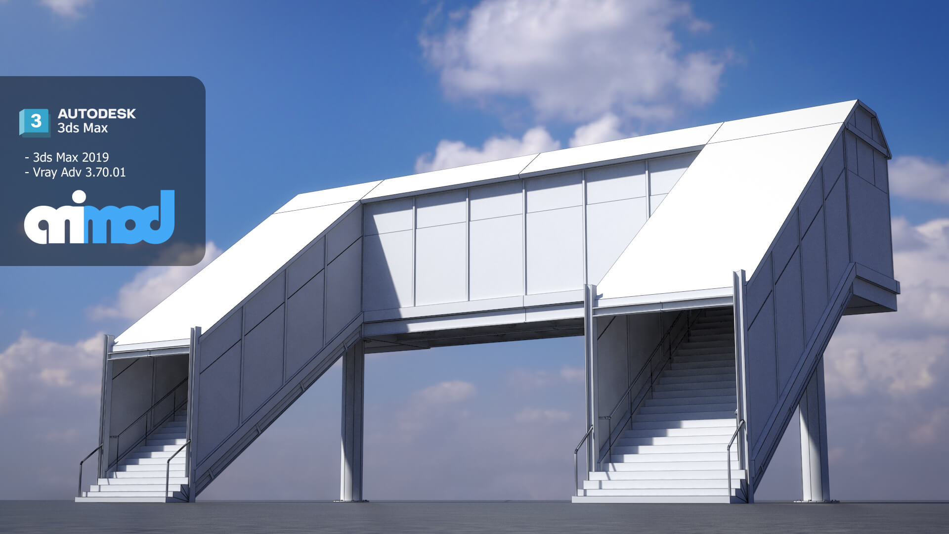 City Footbridge - 3D Model by animod