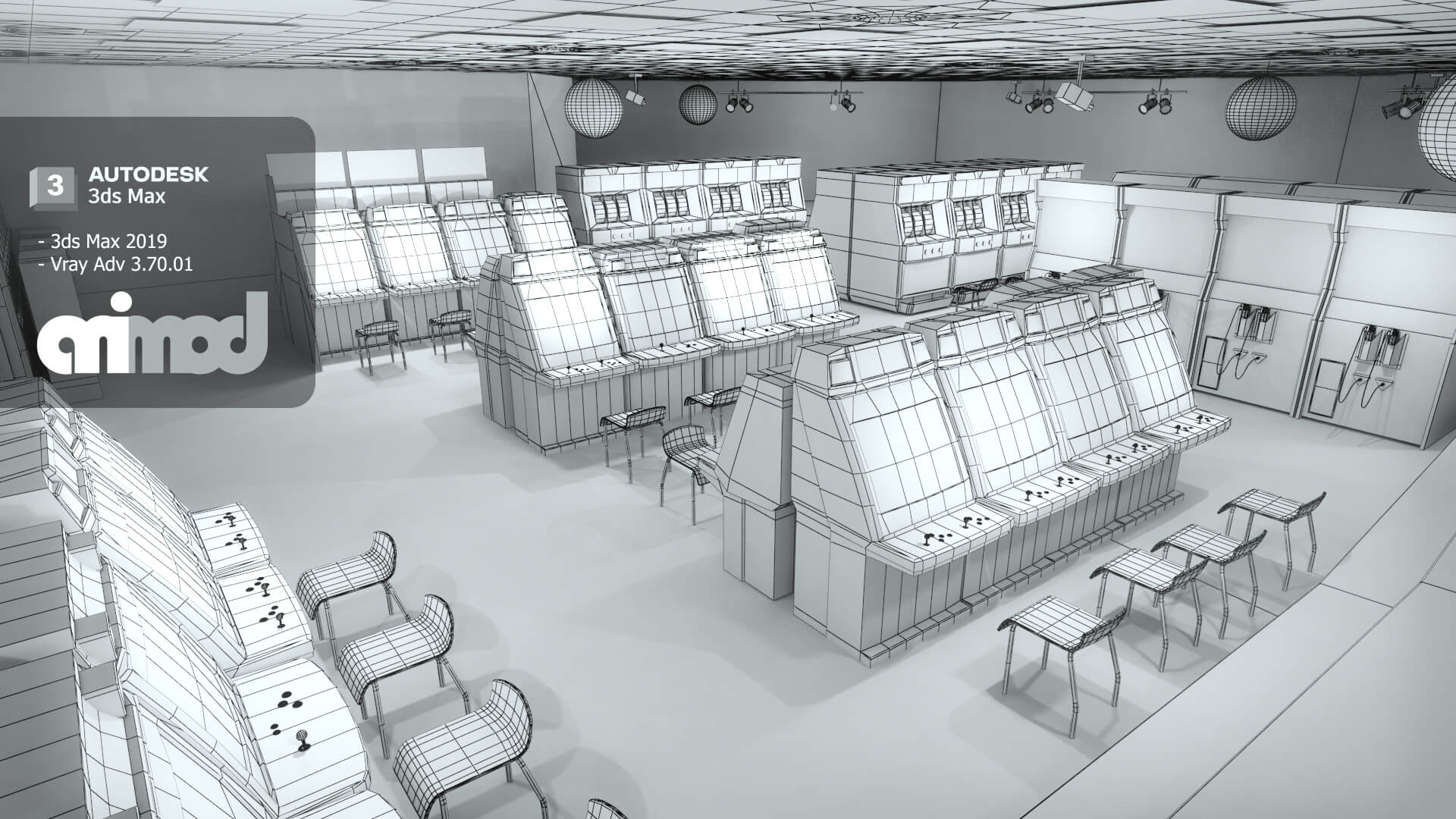 Game Arcade Center - 3D Model by animod