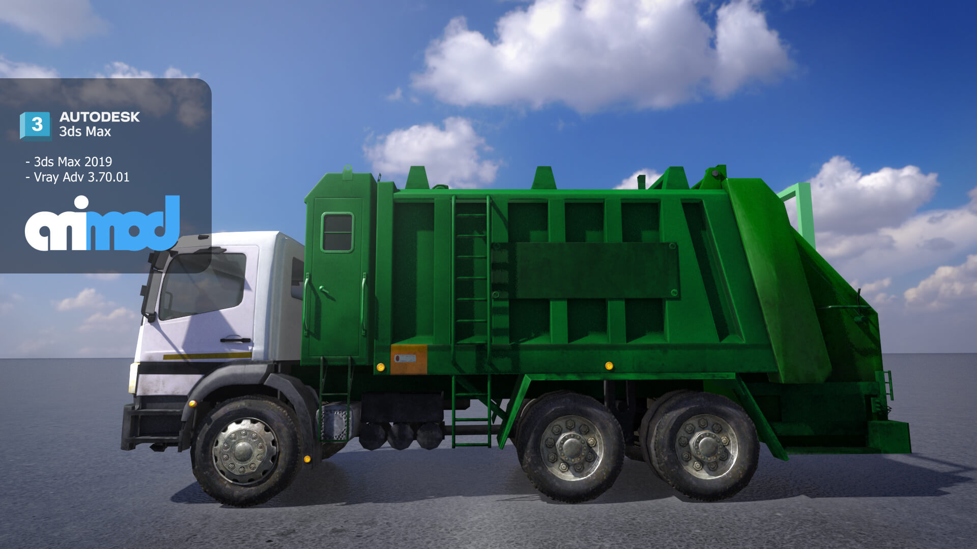 Garbage Truck - 3D Model by animod