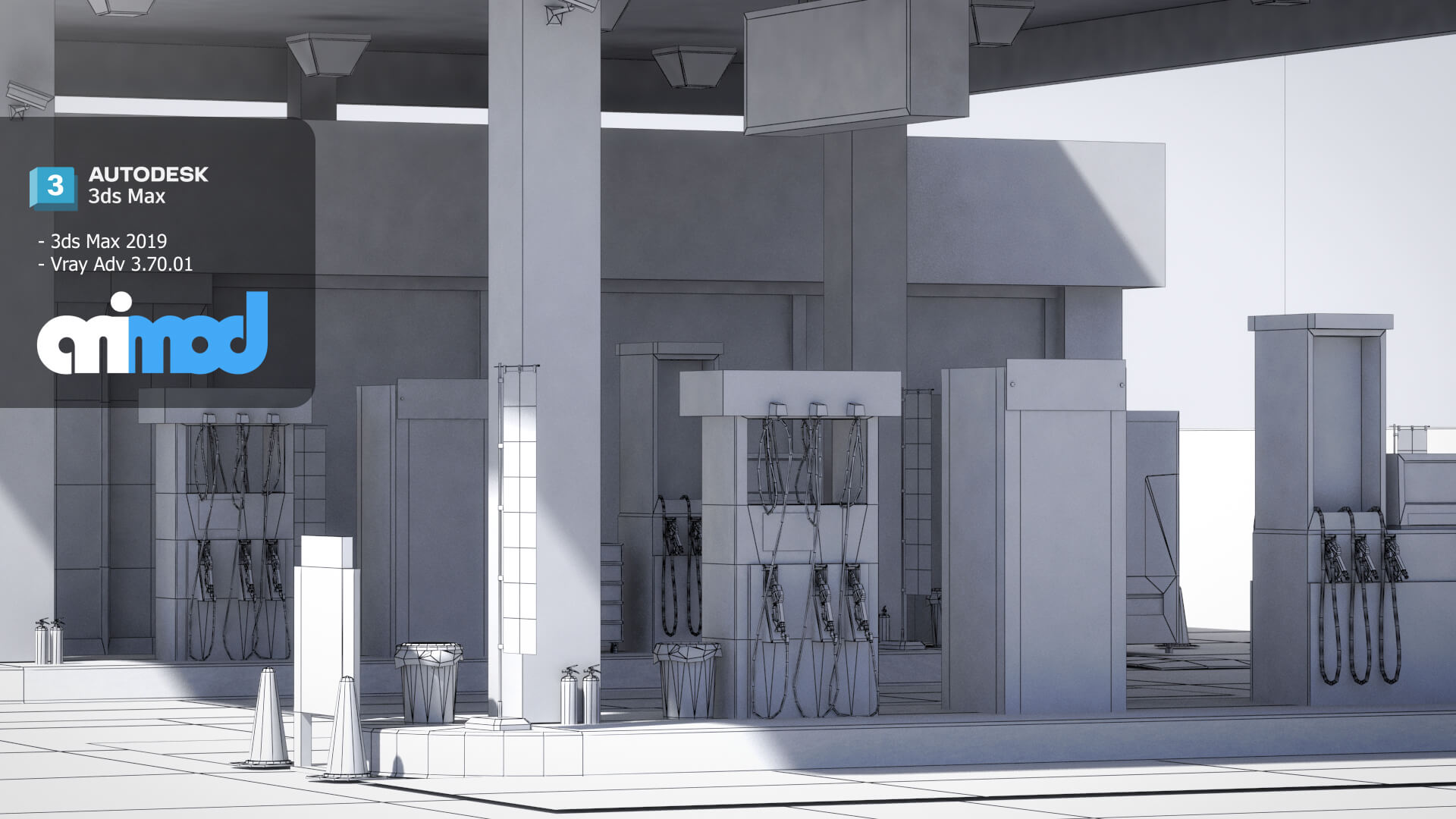 Gas Station Toilet - 3D Model by animod