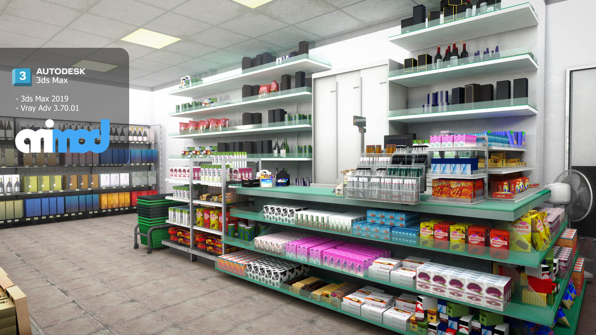 Grocery Store - 3D Model by animod