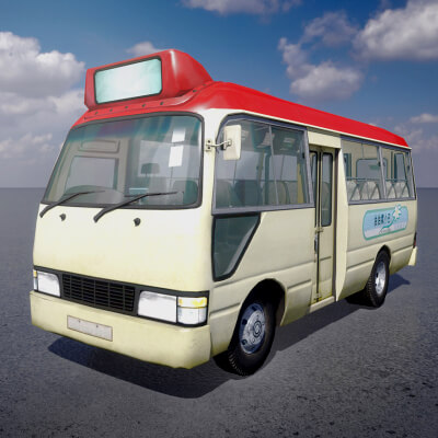 Hk Minibus Red - 3D Model by animod