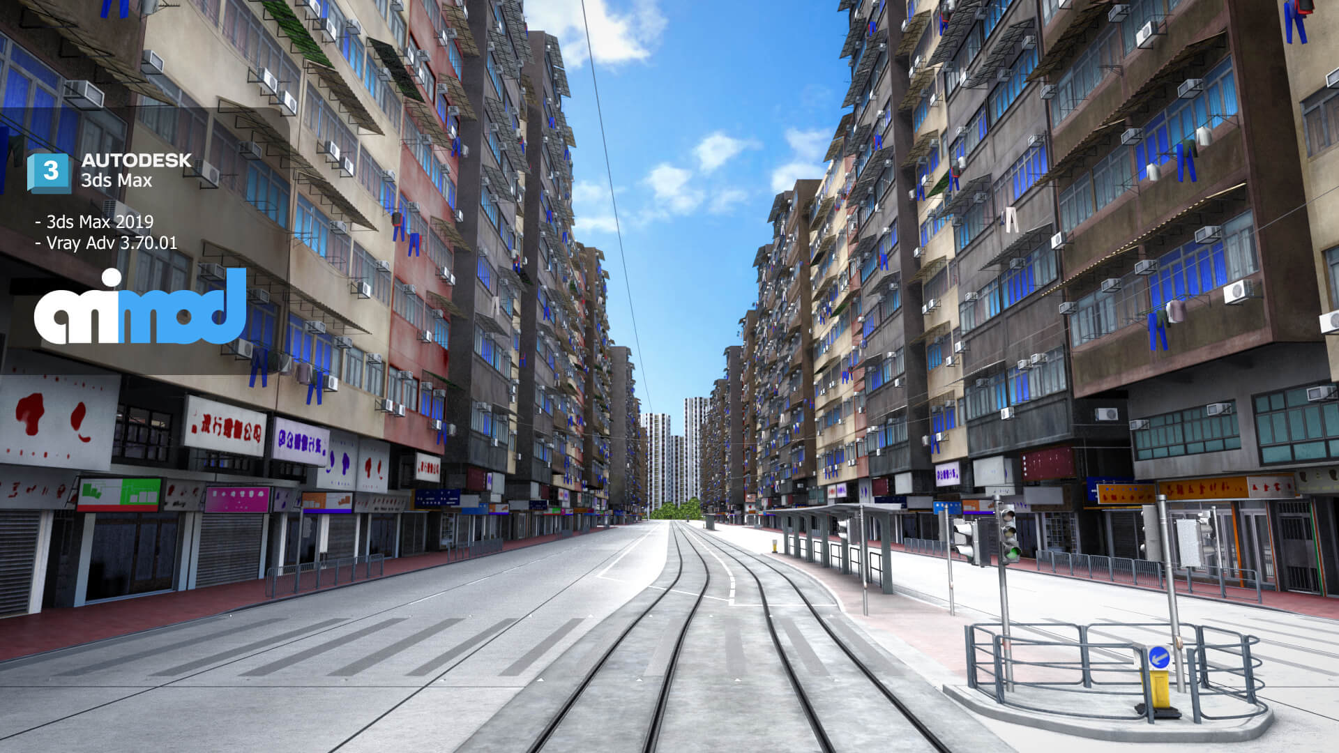 HK Street 0001 - 3D Model by animod