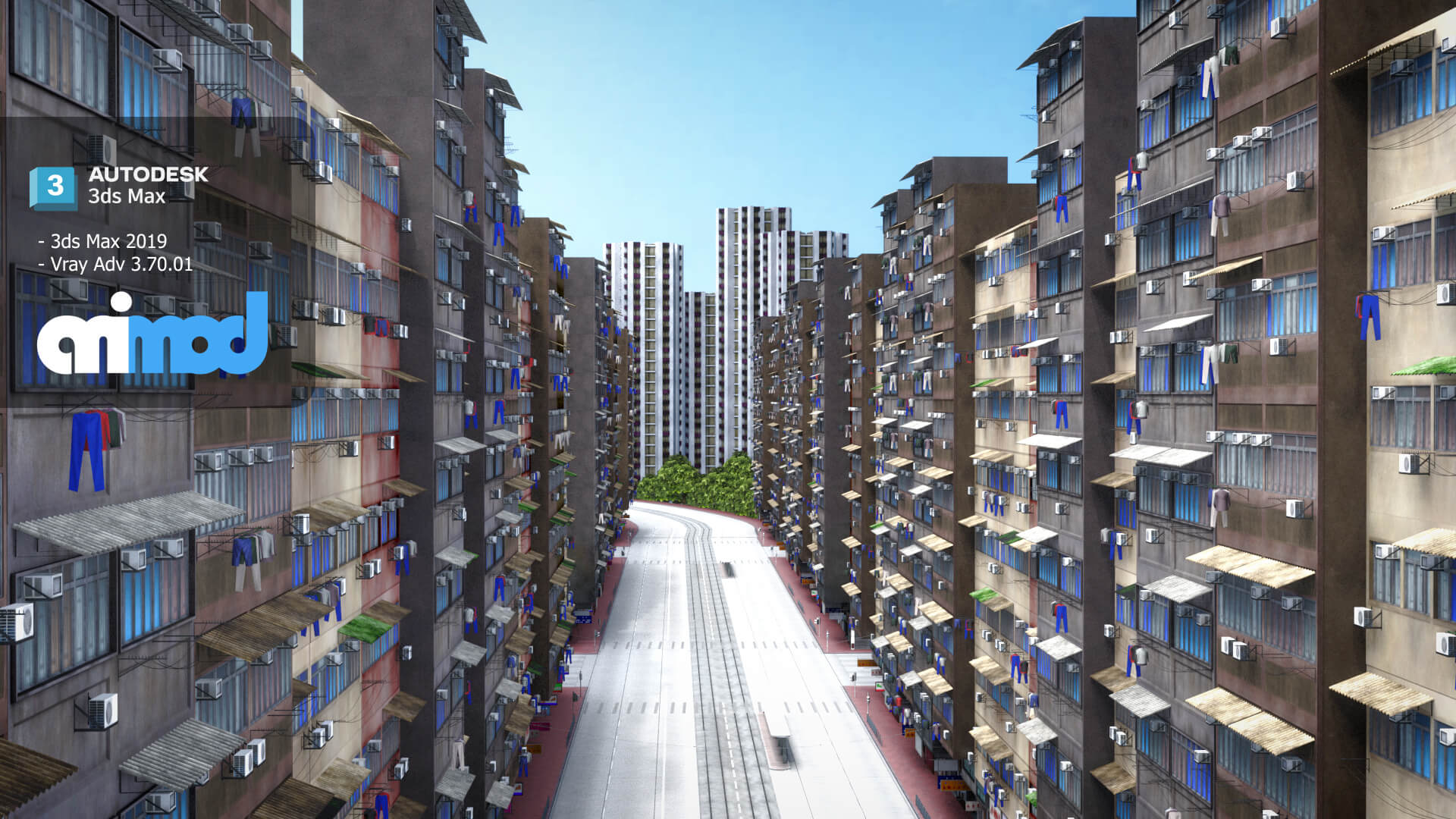 HK Street 0001 - 3D Model by animod