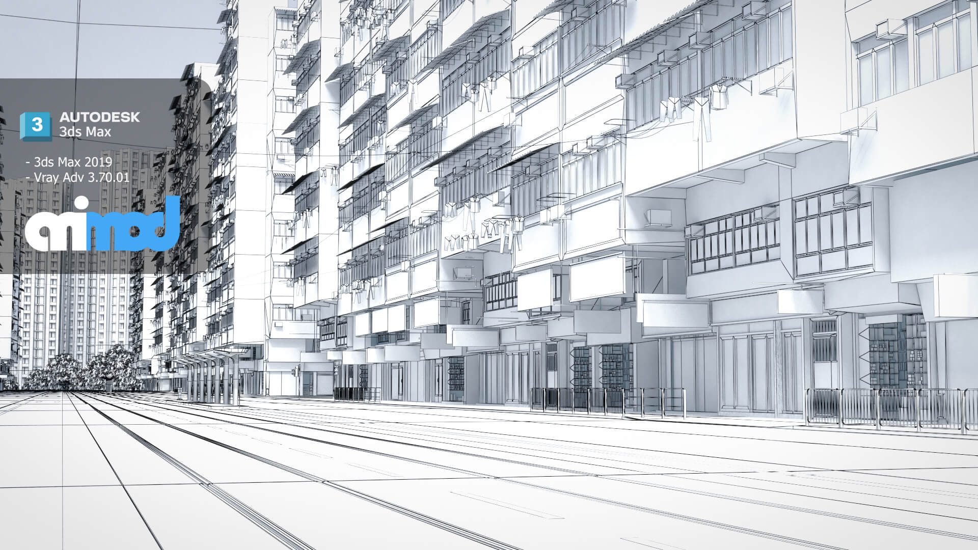 HK Street 0001 - 3D Model by animod