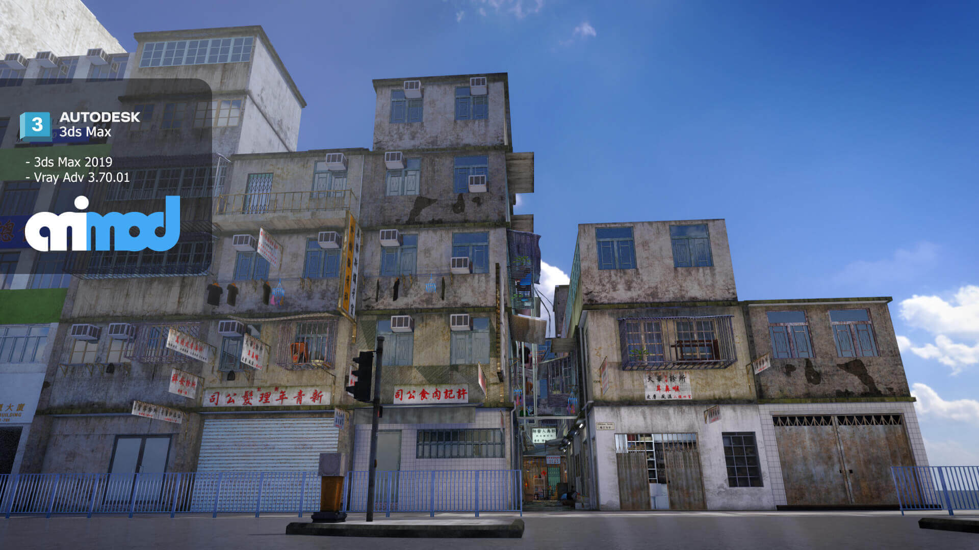 Hk Street 0002 - 3D Model by animod