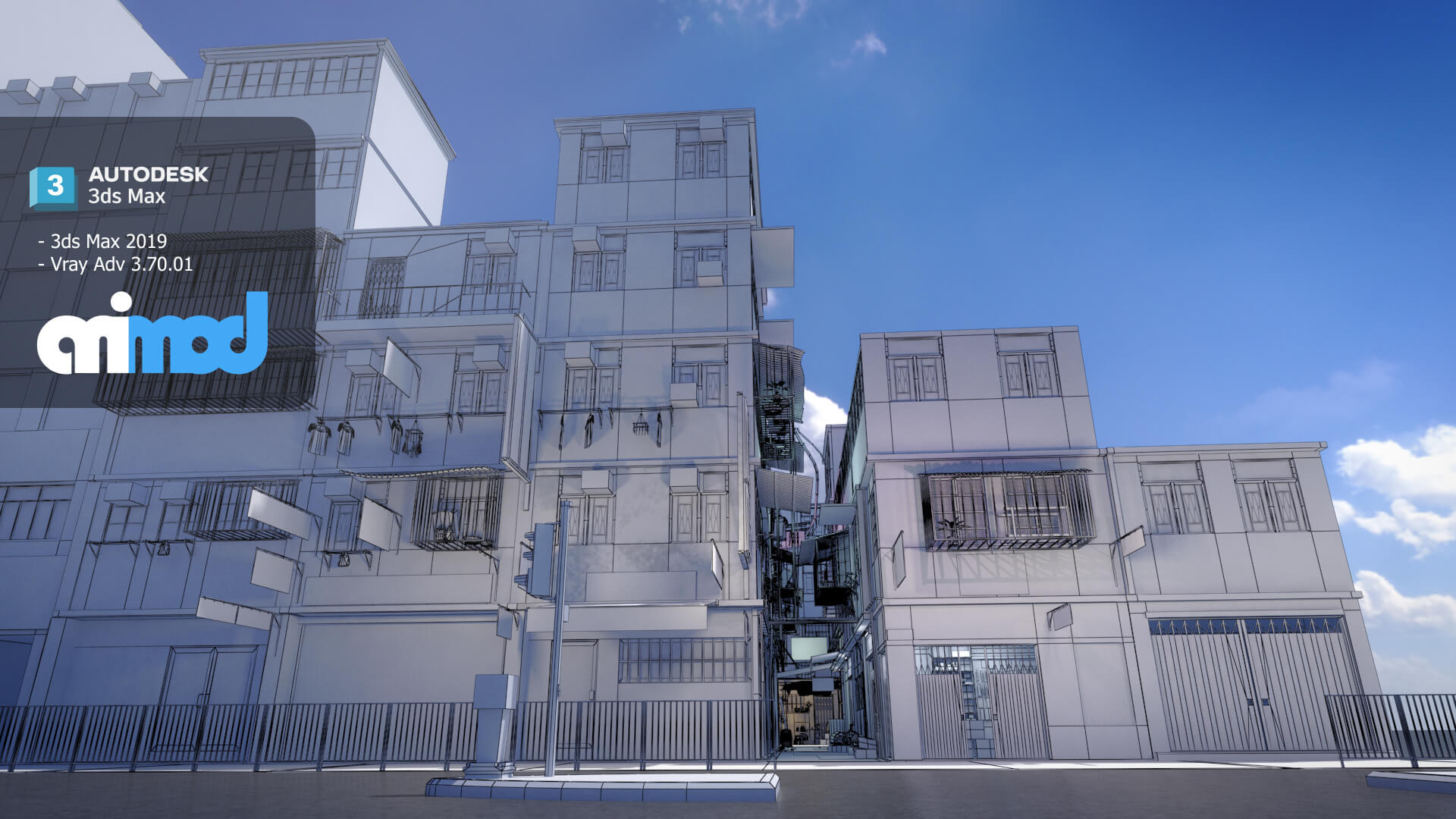 Hk Street 0002 - 3D Model by animod