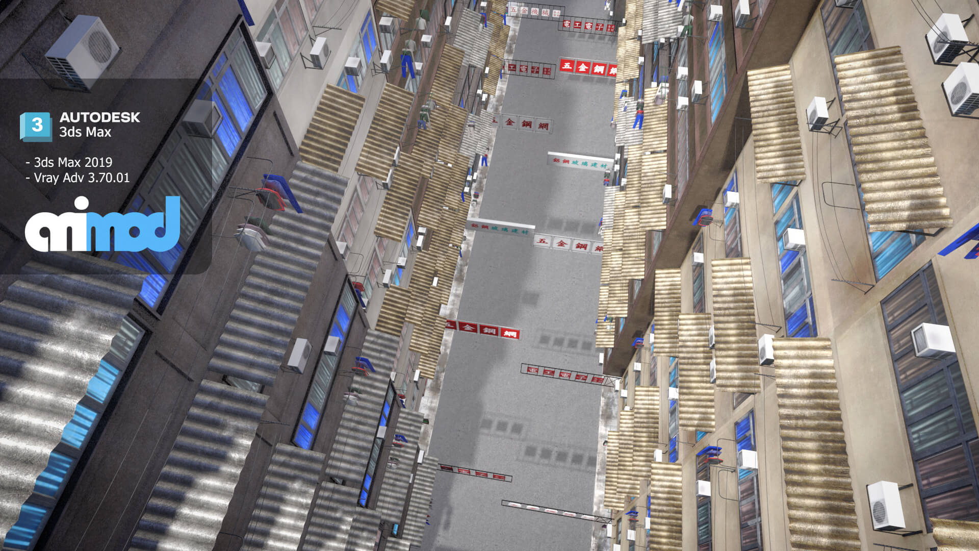 Hk Street 0003 - 3D Model by animod