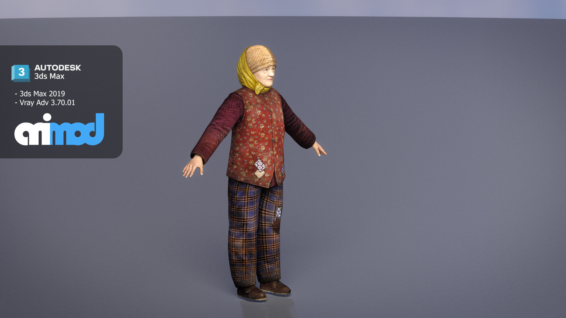 Homeless Woman - 3D Model by animod