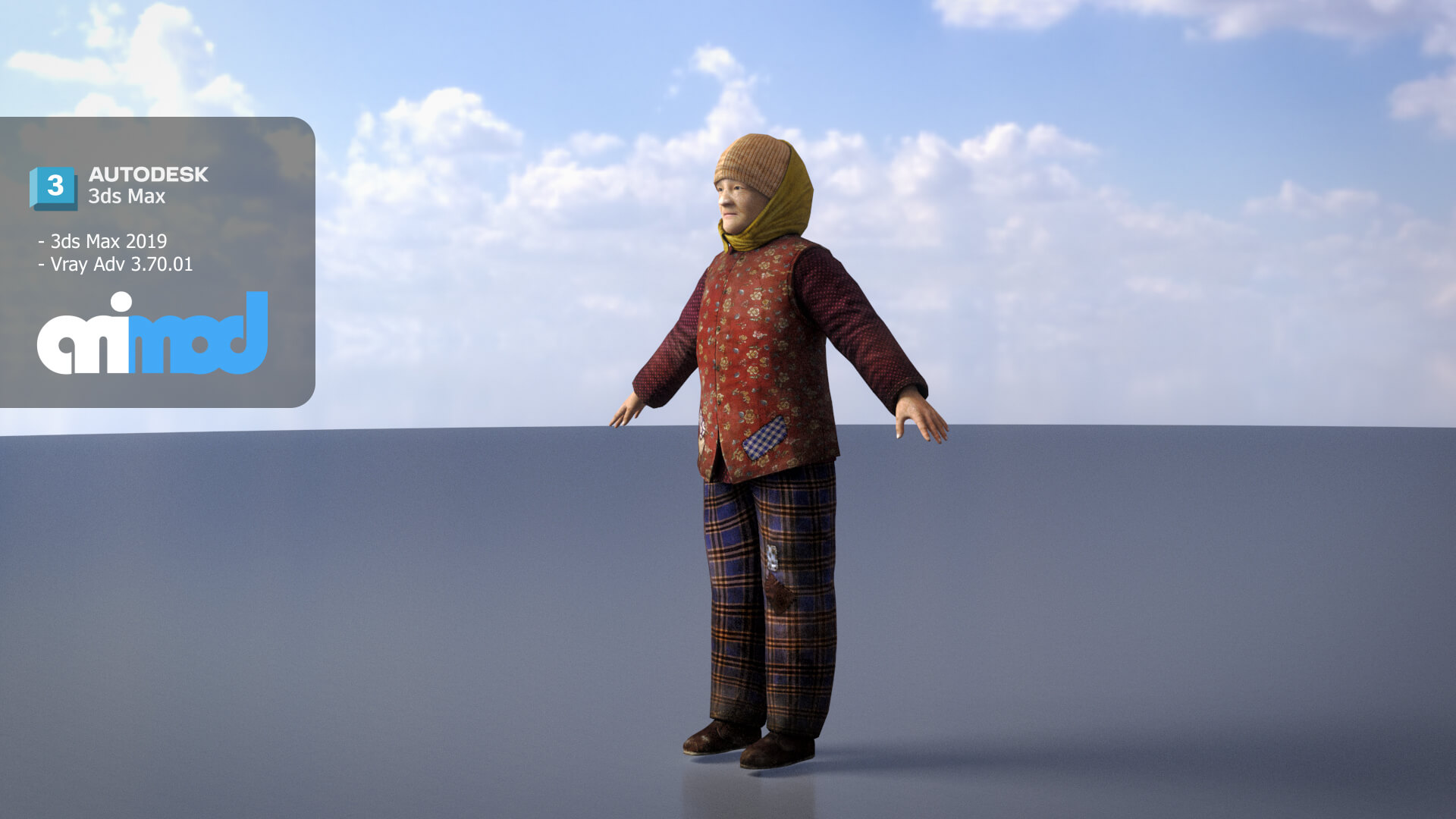 Homeless Woman - 3D Model by animod