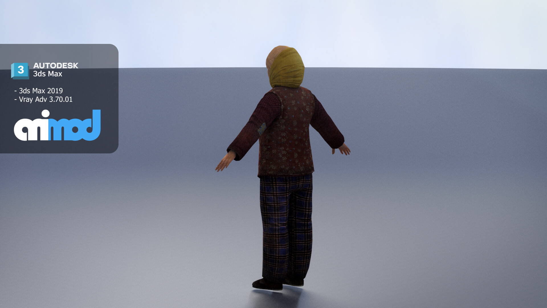 Homeless Woman - 3D Model by animod