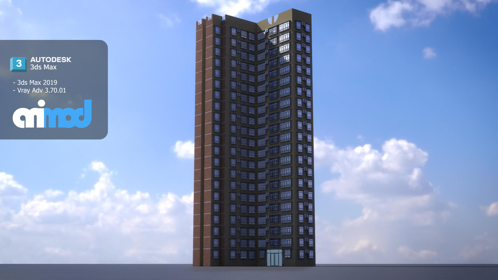 Hong Kong Building 0010 - 3D Model by animod
