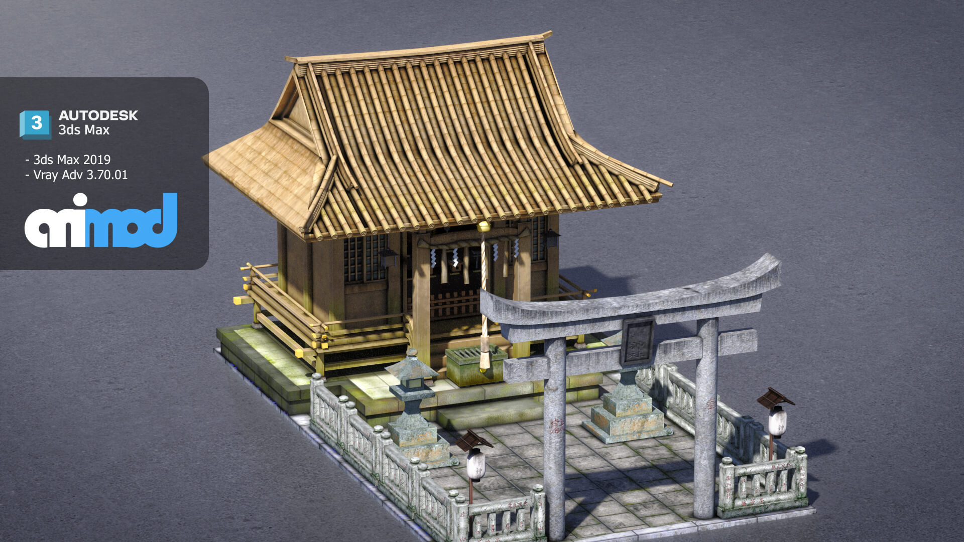 Japan Shrine Temple - 3D Model by animod