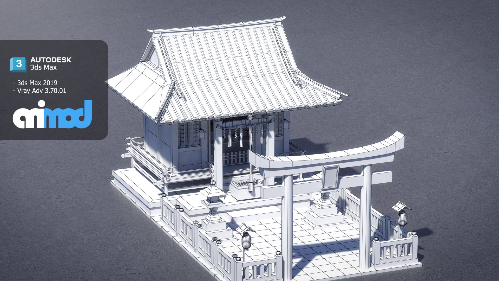 Japan Shrine Temple - 3D Model by animod
