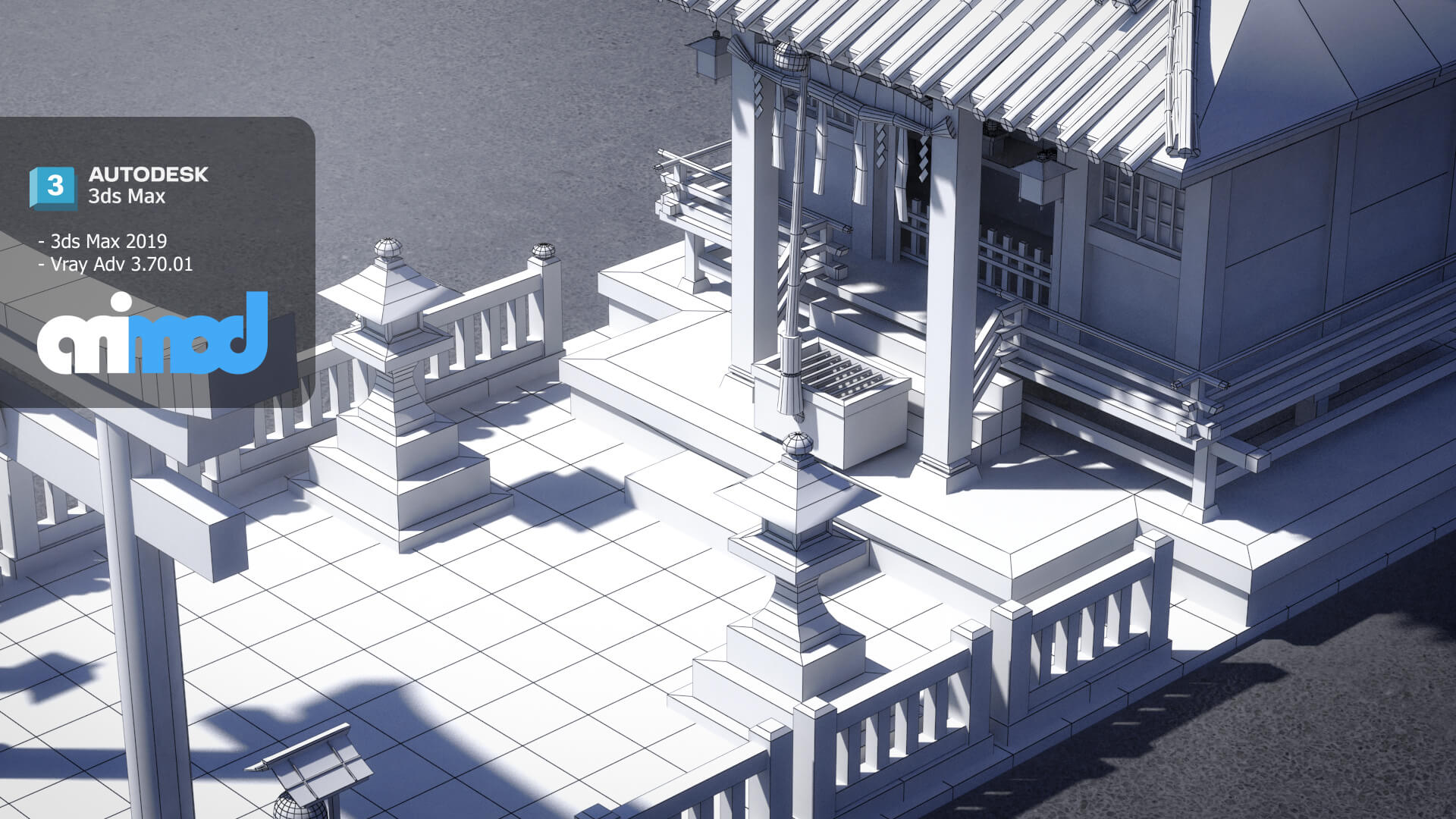 Japan Shrine Temple - 3D Model by animod