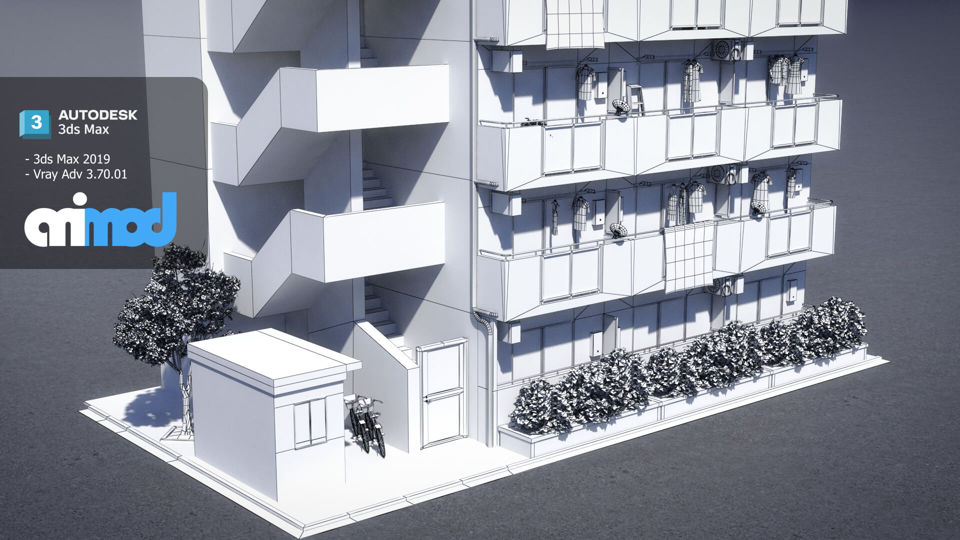 Japanese Apartment 0001 - 3D Model by animod