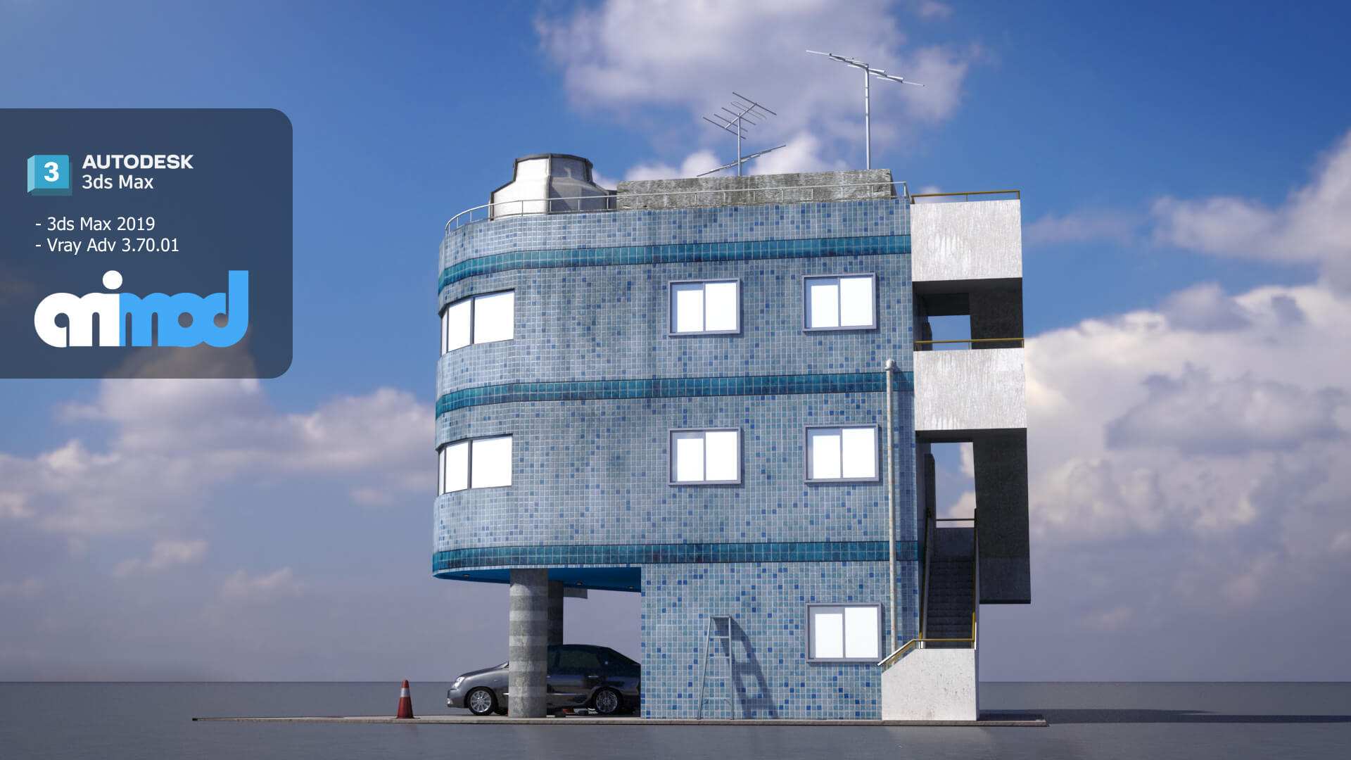 Japanese Apartment 0002 - 3D Model by animod