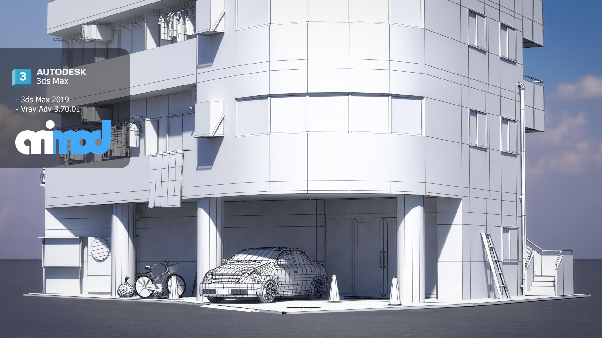Japanese Apartment 0002 - 3D Model by animod