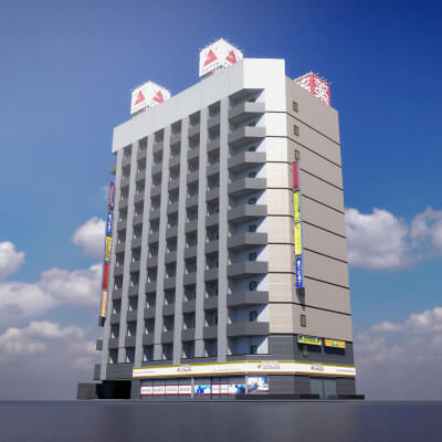 Japanese Building 0001 - 3D Model by animod