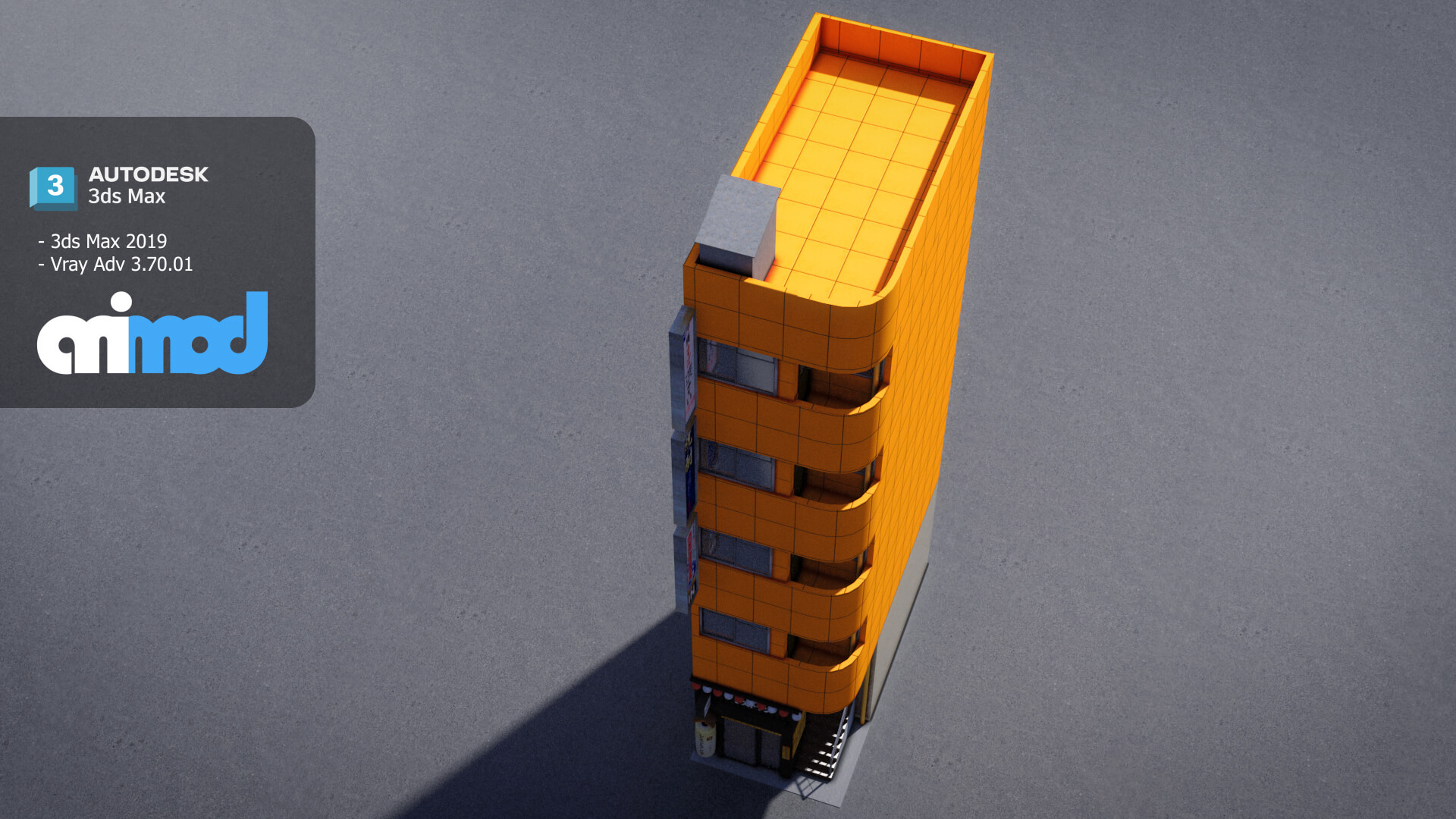 Japanese Building 0004 - 3D Model by animod