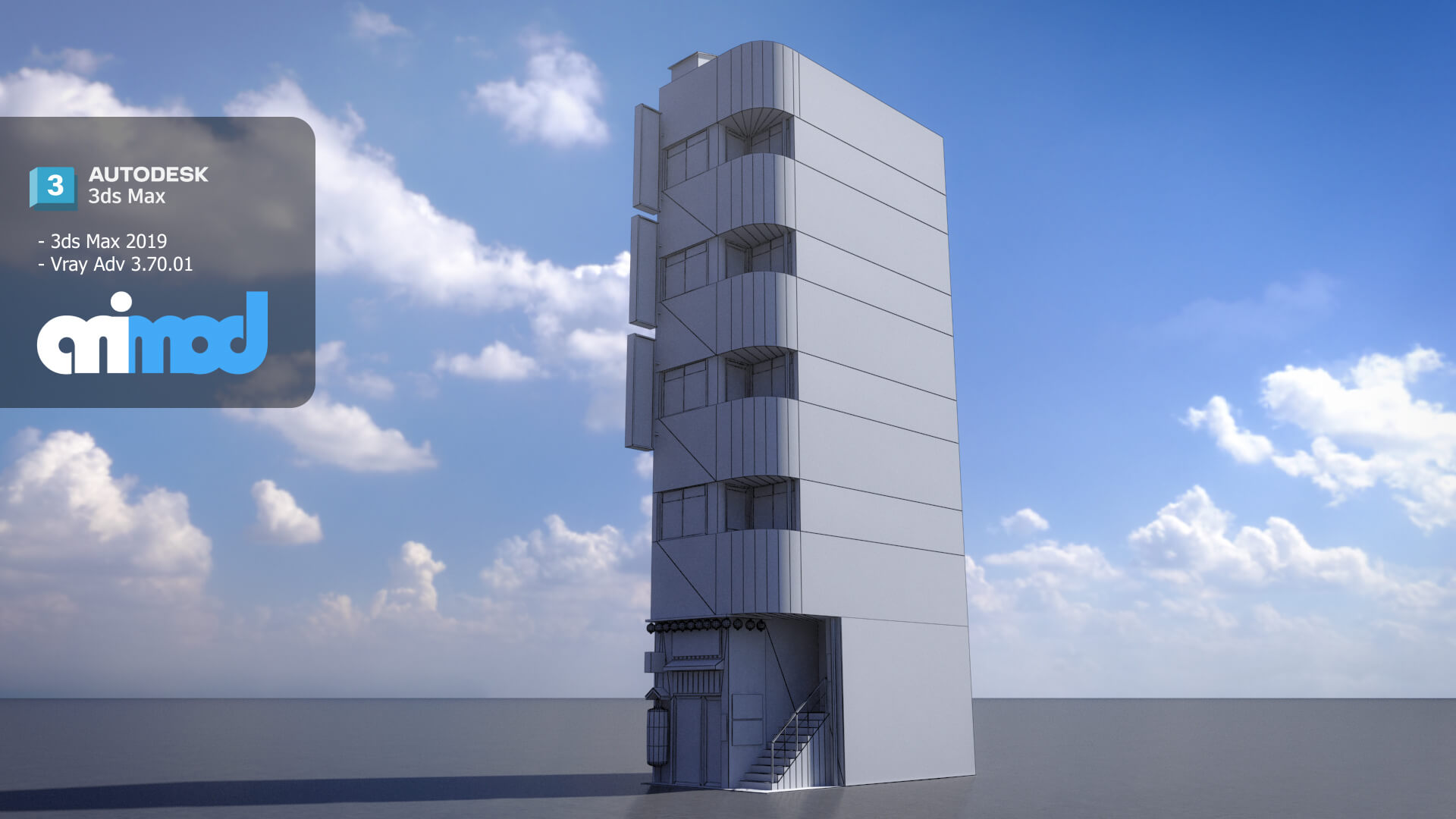 Japanese Building 0004 - 3D Model by animod