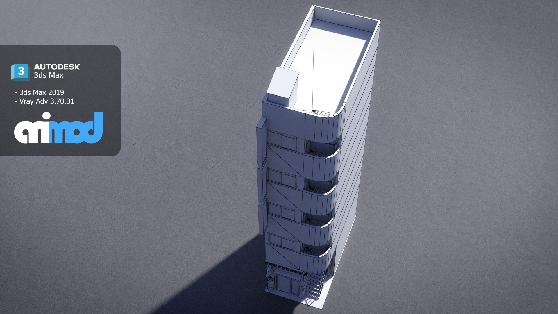 Japanese Building 0004 - 3D Model by animod