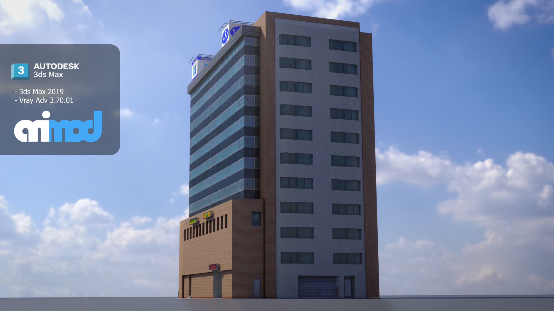 Japanese Building 0006 - 3D Model by animod